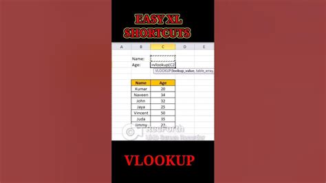 learn vlookup in excel exceltutorial subscribe youtubeshorts shorts