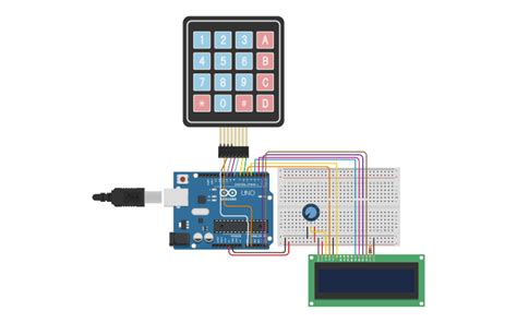 Circuit Design Interfacing Keypad With Arduino Tinkercad