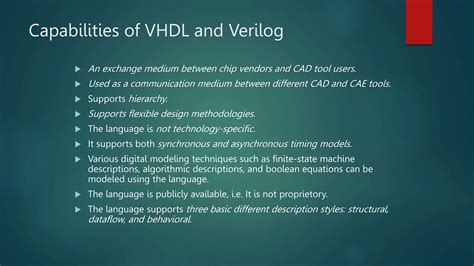 Vlsi Introduction To Hdl And Its Typesunit 1pptx