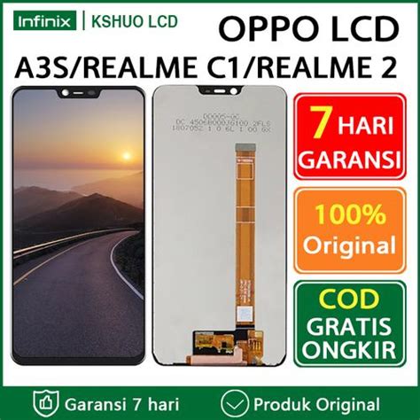 Jual ORI LCD TOUCHSCREEN OPPO A3S NEW ORIGINAL Hitam ORIGINAL LCD REALME C1 Jakarta