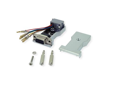 Roline Db9 Socket Rj 45 Socket 8p 8c 8 Wire Silver Secomp International Ag