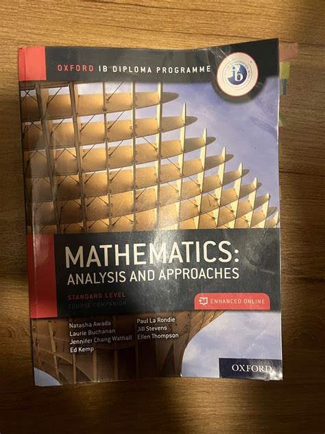 Ibdp Ib Mathematics Analysis And Approaches Book Standard Level Oxford Hobbies And Toys Books