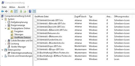 Geöffnete Dateien Anzeigen Windows Server Tech Faq Net