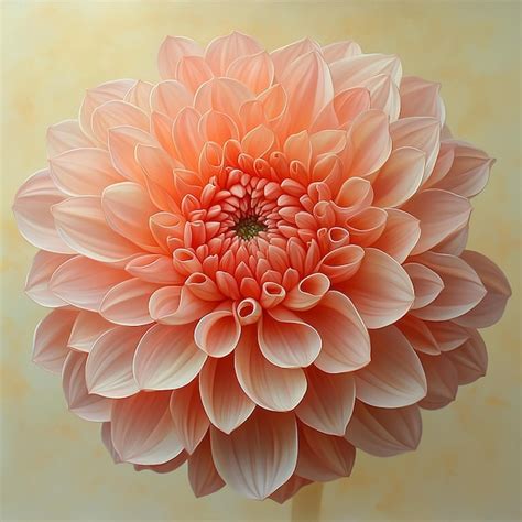 A Large Pink Chrysanthemum In The Style Of Hsiao Rong Cheng With Soft Edges And Blurred Details