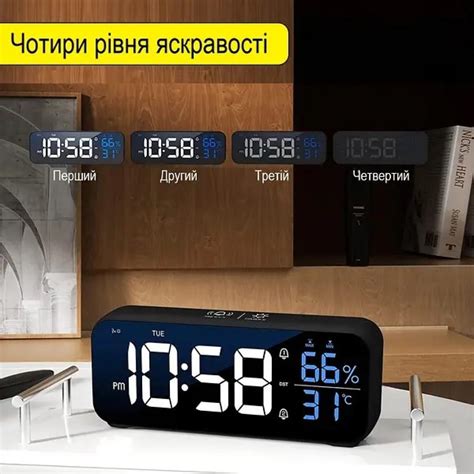 ᐉ Годинник настільний електронний Mids C термометром гігрометром і