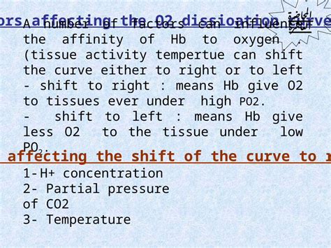 Ppt Factors Affecting The O2 Dissioation Curve Dokumentips