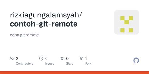 Github Rizkiagungalamsyah Contoh Git Remote Coba Git Remote