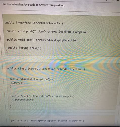 Solved Use The Following Java Code To Answer This Question