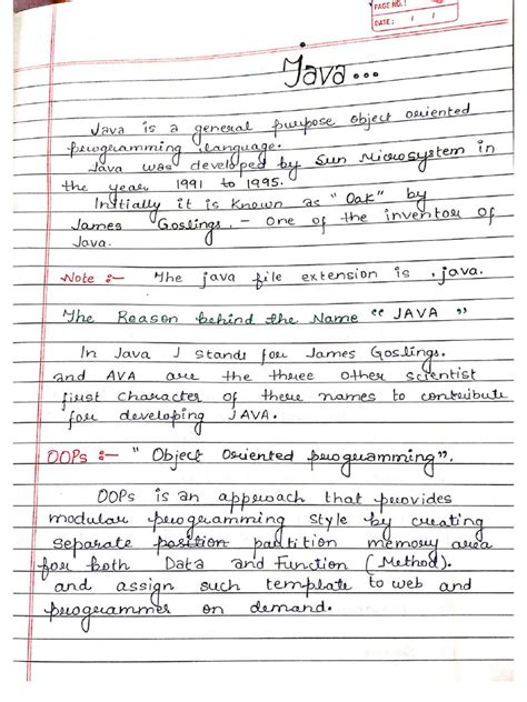Java Notes Pdf