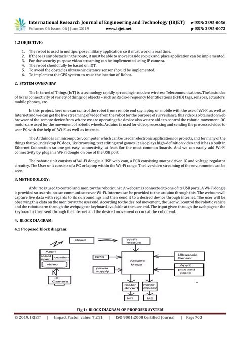Irjet Iot Based Dual Arm Tele Robotic System Pdf