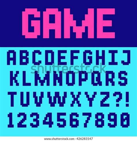 Pixel Retro Font Video Computer Game Stock Vector Royalty Free Shutterstock