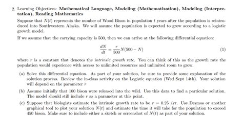 Solved Learning Objectives Mathematical Language Modeling