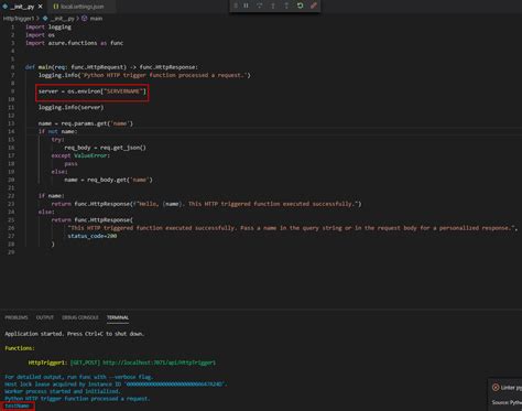 Python Where Should I Store Connection Strings When Running Azure