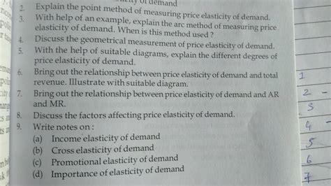 Explain The Point Method Of Measuring Price Elasticity Of Demand 3 With