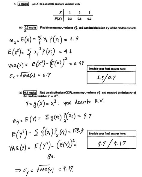 Solved marks Let X be a discrete random variable with х Chegg