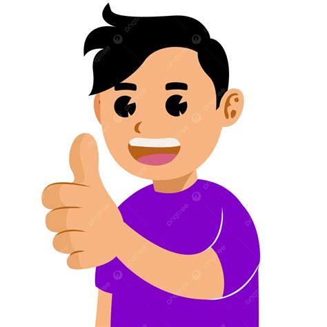 男の子は親指を立てますイラスト画像とpsdフリー素材透過の無料ダウンロード Pngtree