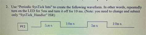 Solved Use Periodic SysTick Ints To Create The Chegg