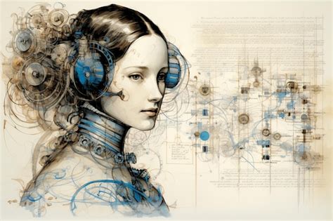 Premium Ai Image Algorithmic Elegance Ada Lovelace And The Dawn Of