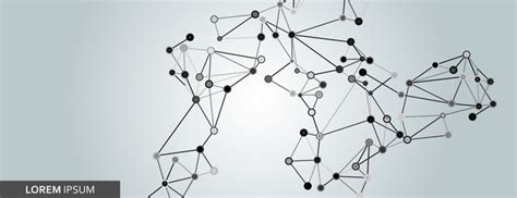 Abstract Moleculs Connect Background Digital Vector Image