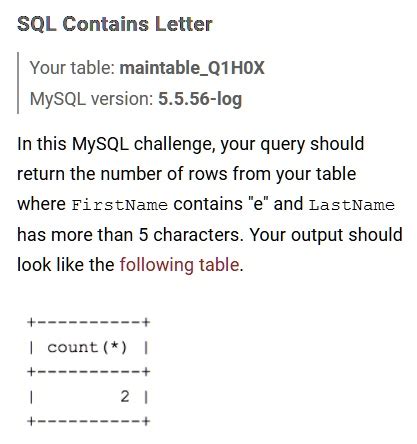 In This Mysql Challenge Your Query Should Return The Number Of Rows From Your Table Where