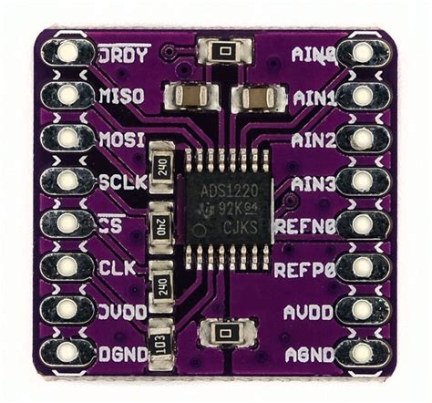 4 Channel 24 Bit ADC ADS1220 Wolles Elektronikkiste
