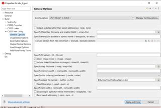 Tms F C Error While Generating Bin File Using Post Build