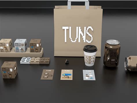 TUNS咖啡 品牌咖啡像素风设计 河豚设计 站酷ZCOOL