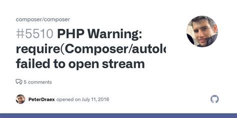 php warning require composer autoload php failed to open stream