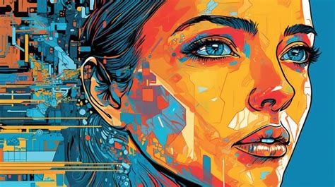 Premium Ai Image Cognitive Computing And Ai Integration Artwork Face