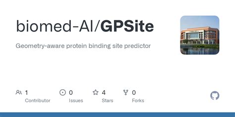 Github Biomed Ai Gpsite Geometry Aware Protein Binding Site Predictor