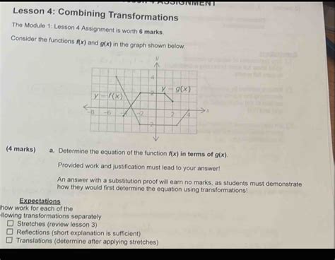 Solved Lesson 4 Combining Transformationsthe Module 1