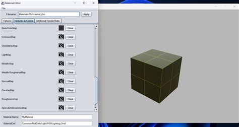 Building A Superior Materials Editor With Swing Within The Sdk User