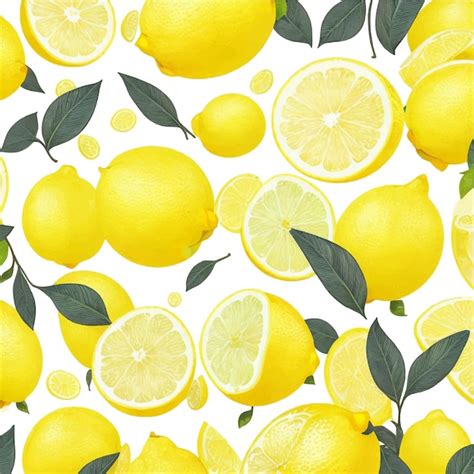 Premium Vector Lemon Pattern