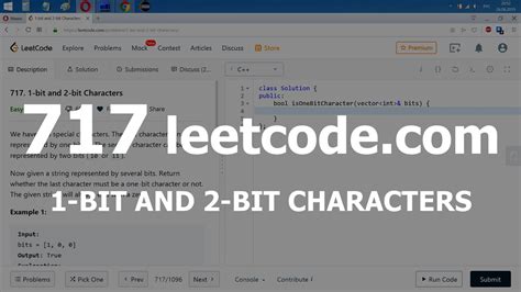 Разбор задачи 717 leetcode 1 bit and 2 bit Characters Решение на