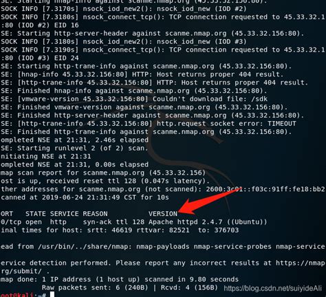 nmap 确定服务和服务程序的版本 nmap识别应用版本的参数是 csdn博客
