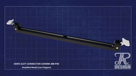 Ddr5 Slot Connector Udimm 288pin 3d Model Cgtrader