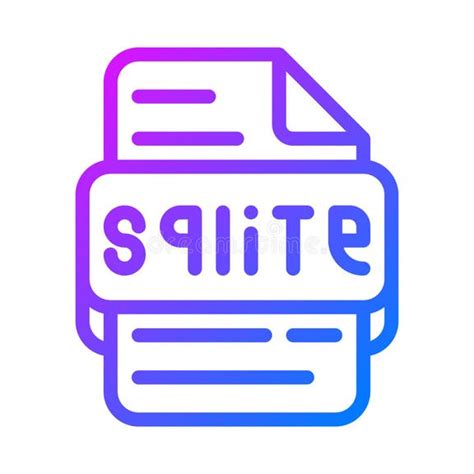Sqlite Document Format File Type Icon Database And File Type Gradient