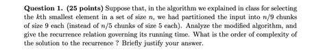 Solved Question 1 25 Points Suppose That In The