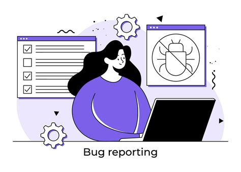 Bug Fixing Flat Illustration Concept Software Problem Or System