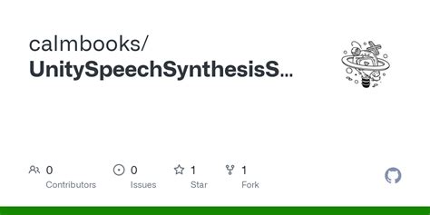 GitHub Calmbooks UnitySpeechSynthesisSayCommand