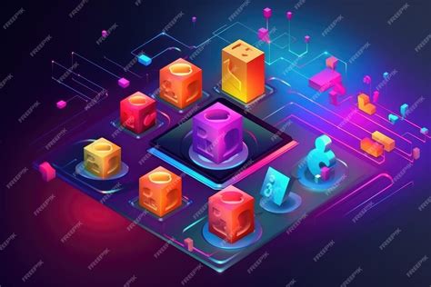 Premium Ai Image Network Blockchain Data Interconnection Model Ai