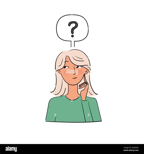 Woman Thinking Problem Solving Concept Bubble With A Question Mark