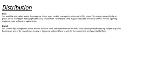 Magazine Assignment Ppt