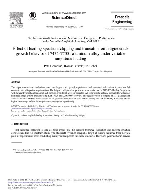 pdf effect of loading spectrum clipping and truncation on fatigue