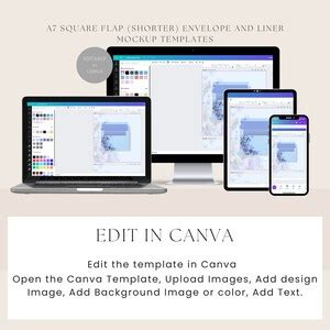 A7 Square Flap Shorter Envelopes And Liners Mockup Templates Color