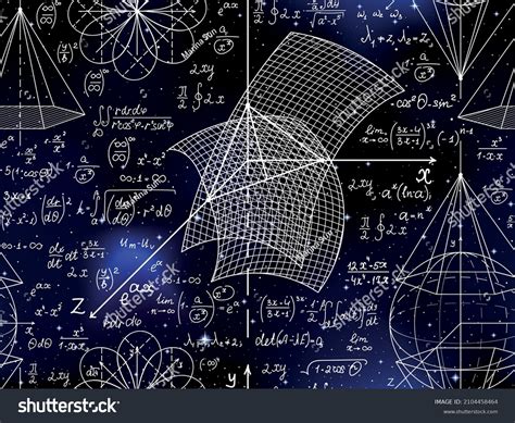 Math Vector Seamless Texture Handwritten Mathematical Stock Vector Royalty Free 2104458464