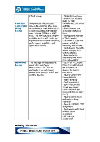 Cisco Mds 9000 Series Software License Packages DOCX