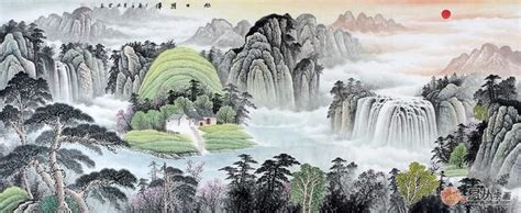 客廳掛什麼字畫有格調青山綠水讓家裏別有一番風味 每日頭條