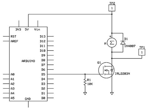 Arduino Uno Reading Analog Voltages From Motor Controlled By N Channel