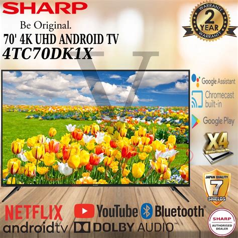 SHARP INCH K UHD ANDROID TV TC DK X TC DL X Shopee Malaysia